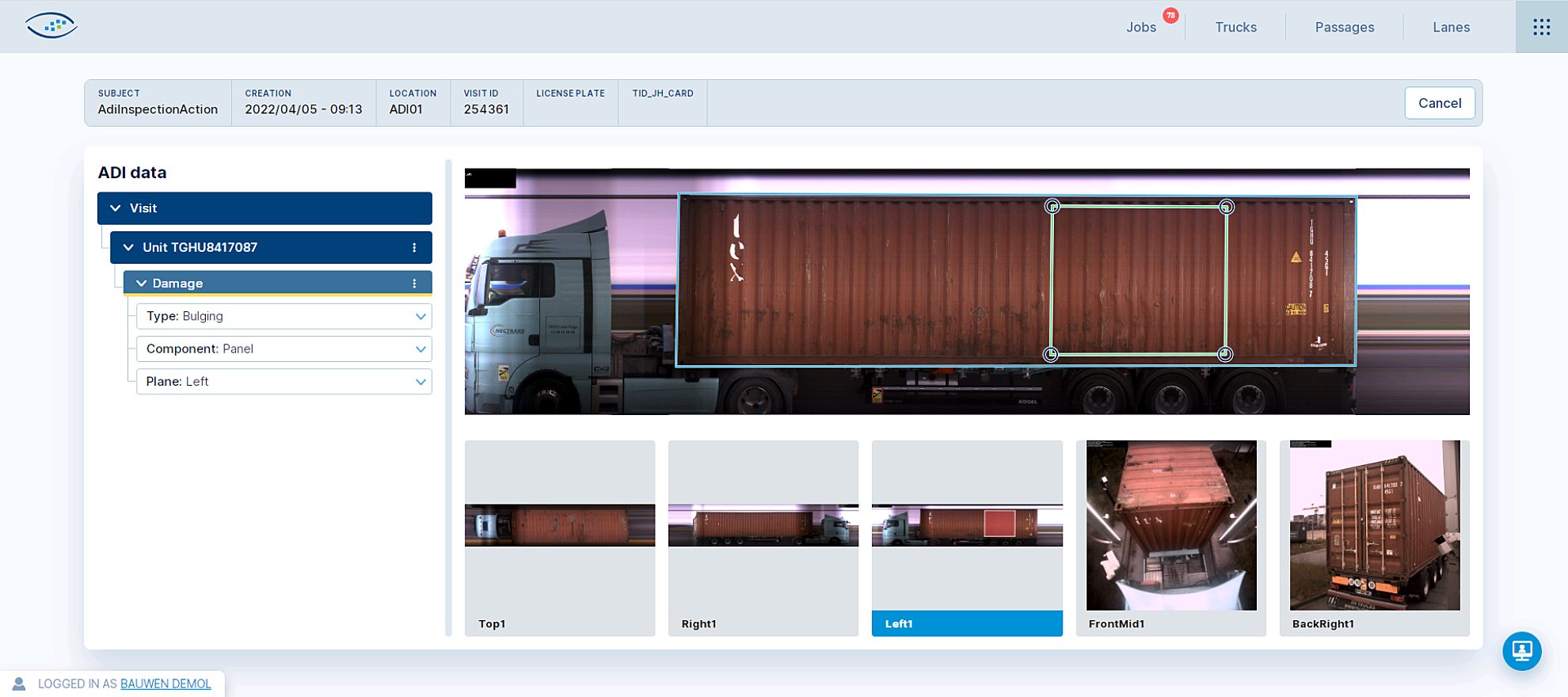 Automated Damaged Inspection of containers in terminals. ARGUS | Camco ...