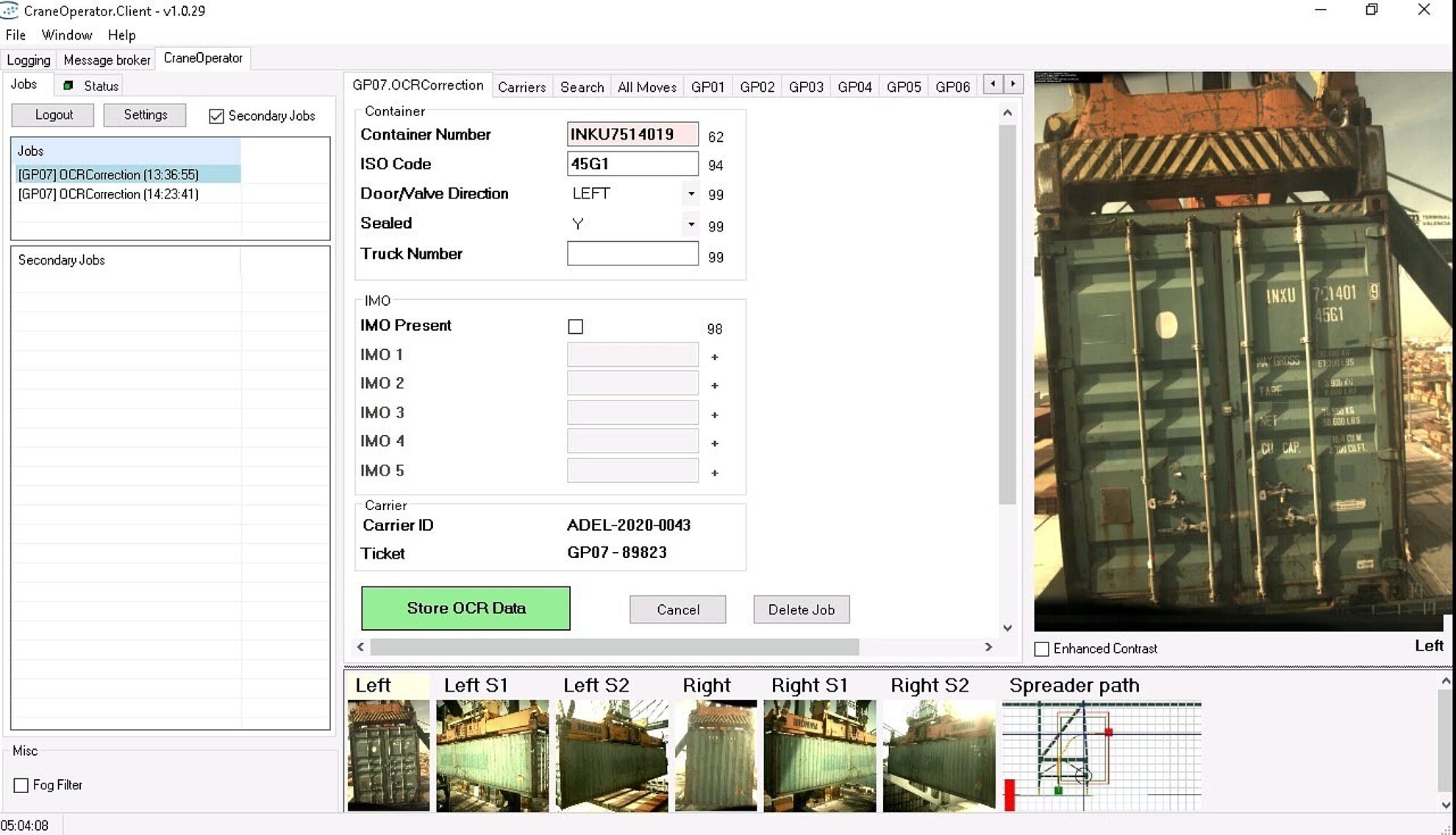 BoxCatcher STS-crane OCR container reading | Camco Technologies